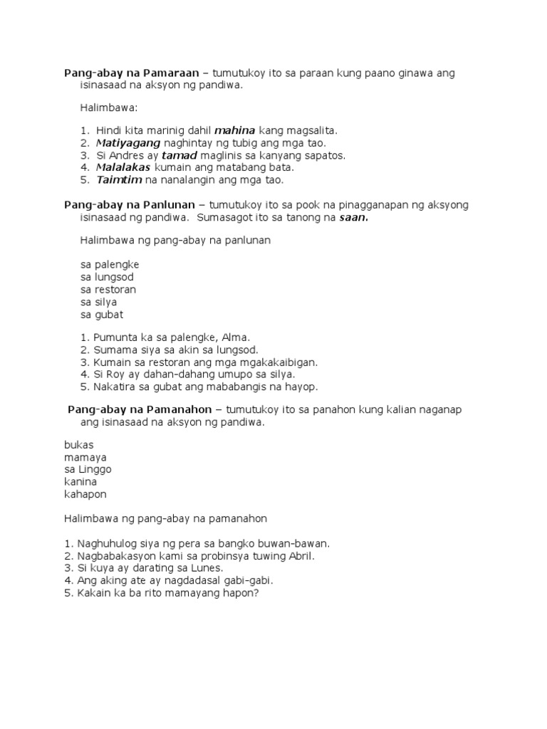Pang Abay | PDF