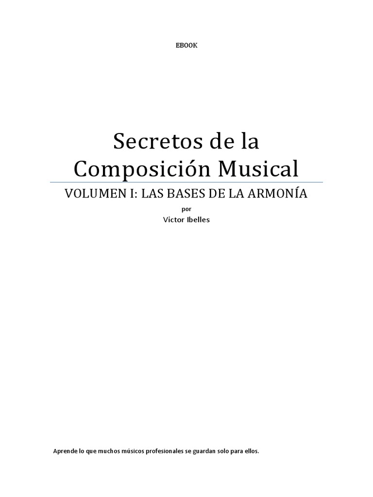 Secretos de La Composicion Musical Volumen I | Descargar gratis PDF ...