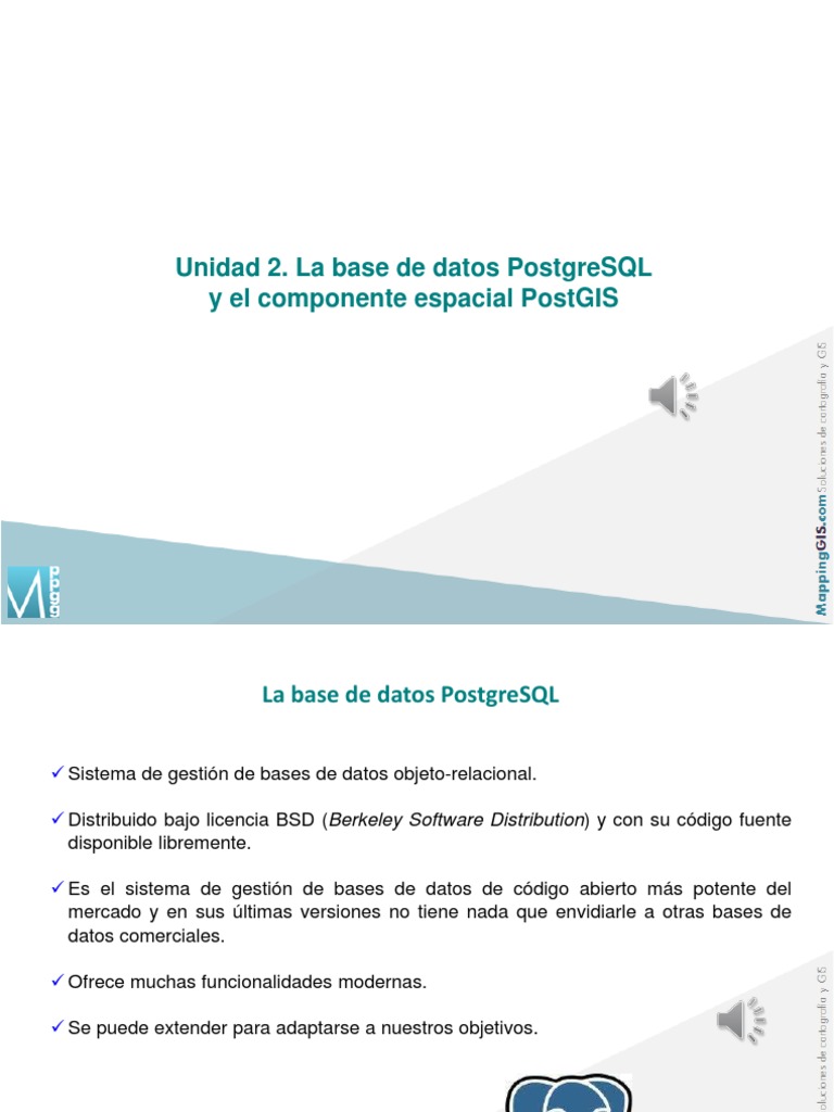 PostgreSQL y PostGIS: Bases de Datos Espaciales | PDF | Postgre Sql | Bases de datos
