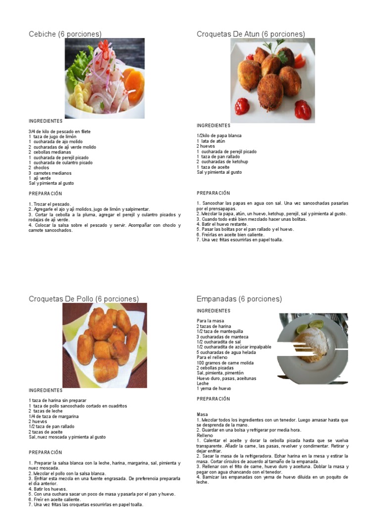 Recetas de Comida Peruana | PDF | Caldo | Cilantro