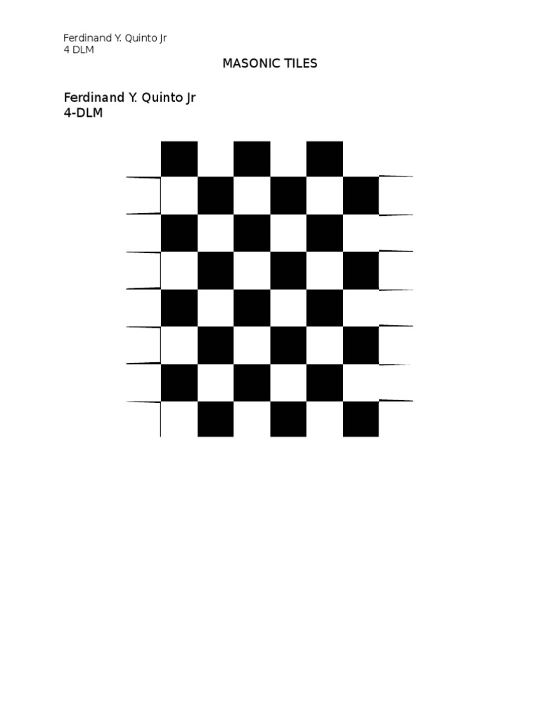 Masonic Symbolism of Checkered Floors | PDF