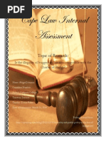 Cape Law Past Paper (Unit 1) | PDF