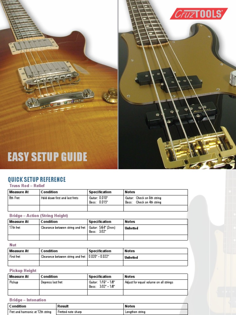 Easy Setup Guide | PDF | Guitars | String Instruments