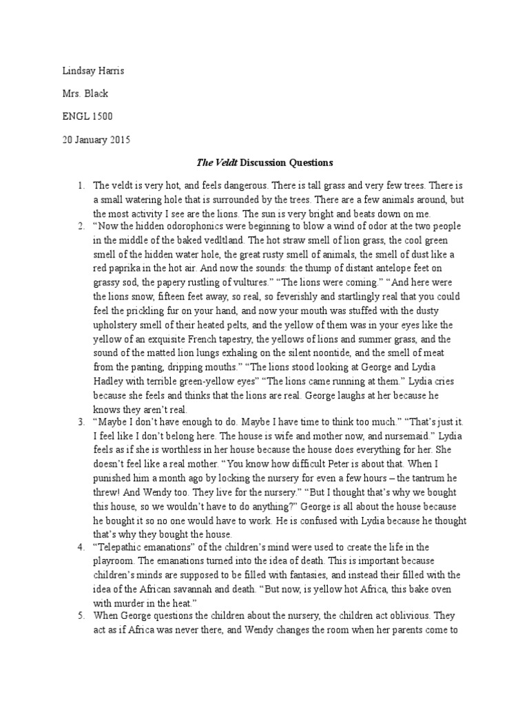 The Veldt | PDF