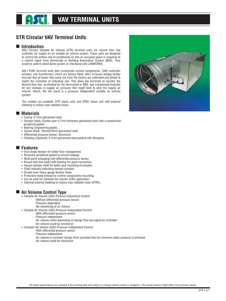 Vav Terminal Units Ceiling Diffusers | PDF | Technology & Engineering