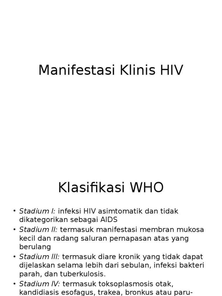 Manifestasi Klinis HIV | PDF