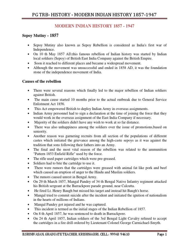 Modern Indian History 1857 To 1947 | PDF | Indian National Congress ...