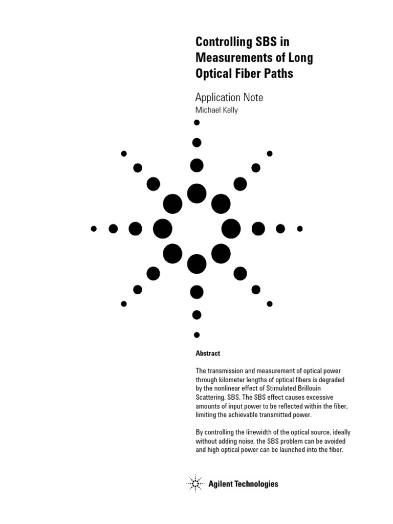 SBS in Fiber | PDF | Optical Fiber | Laser