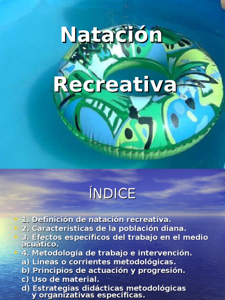Definición y características de natación recreativa | PDF | Nadando ...