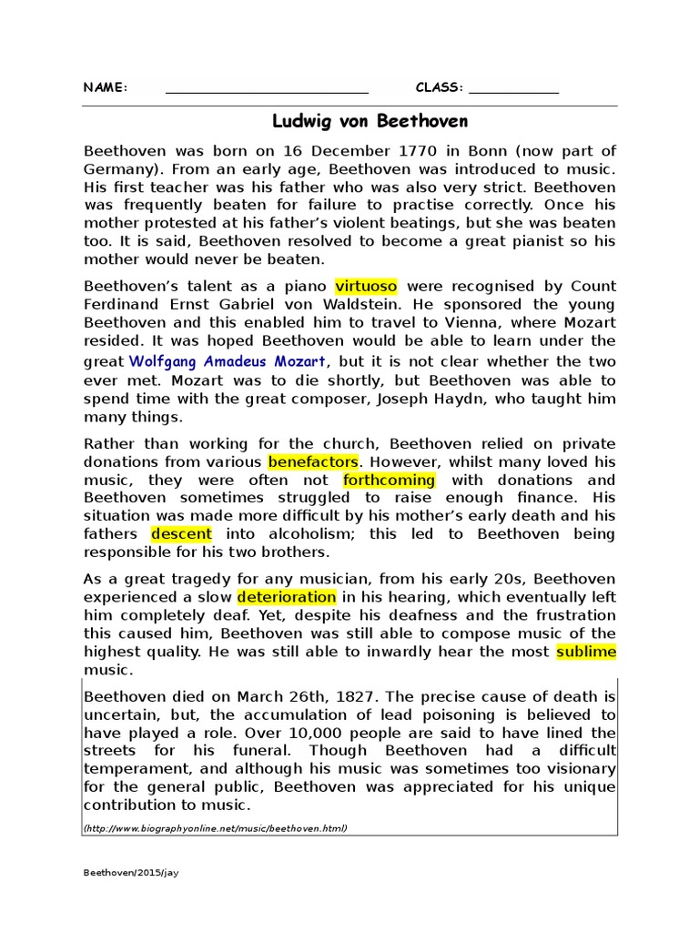 Beethoven's Life and Legacy | PDF | Ludwig Van Beethoven | Wolfgang ...