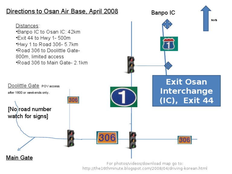 Directions to Doolittle Gate, Osan AB | PDF | Routes | Road Infrastructure