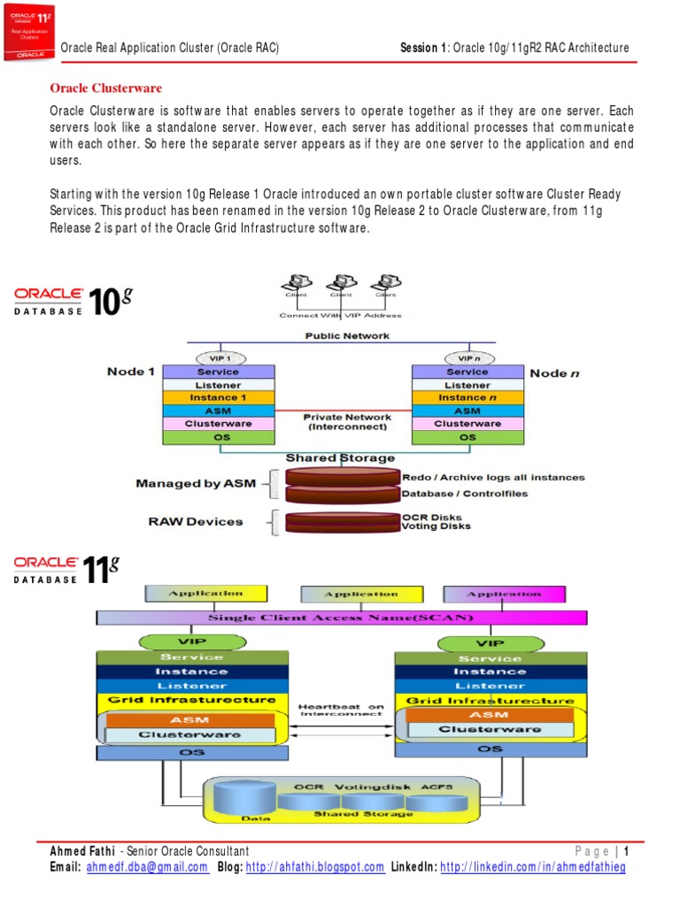 Oracle Rac Architecture Pdf Oracle Database Computer Cluster