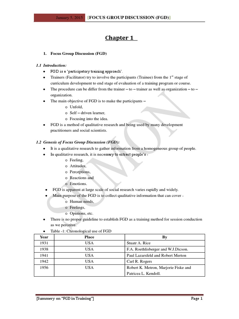 Focus Group Discussion | PDF | Focus Group | Evaluation