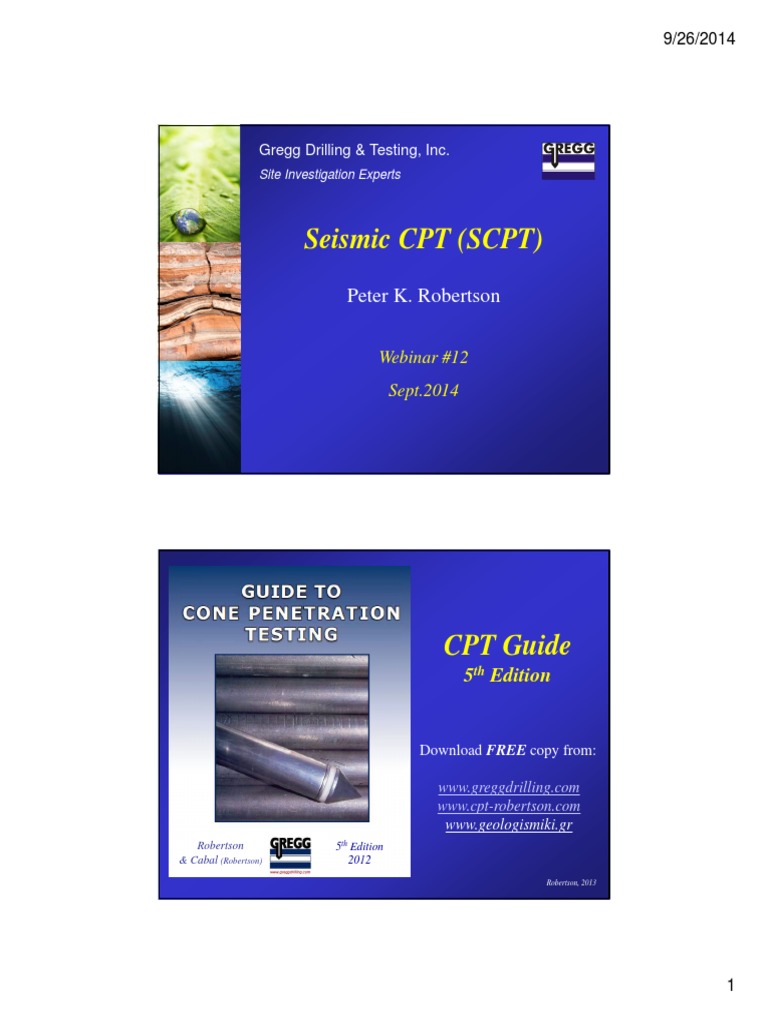 SCPT Test | Seismology | Solid Mechanics