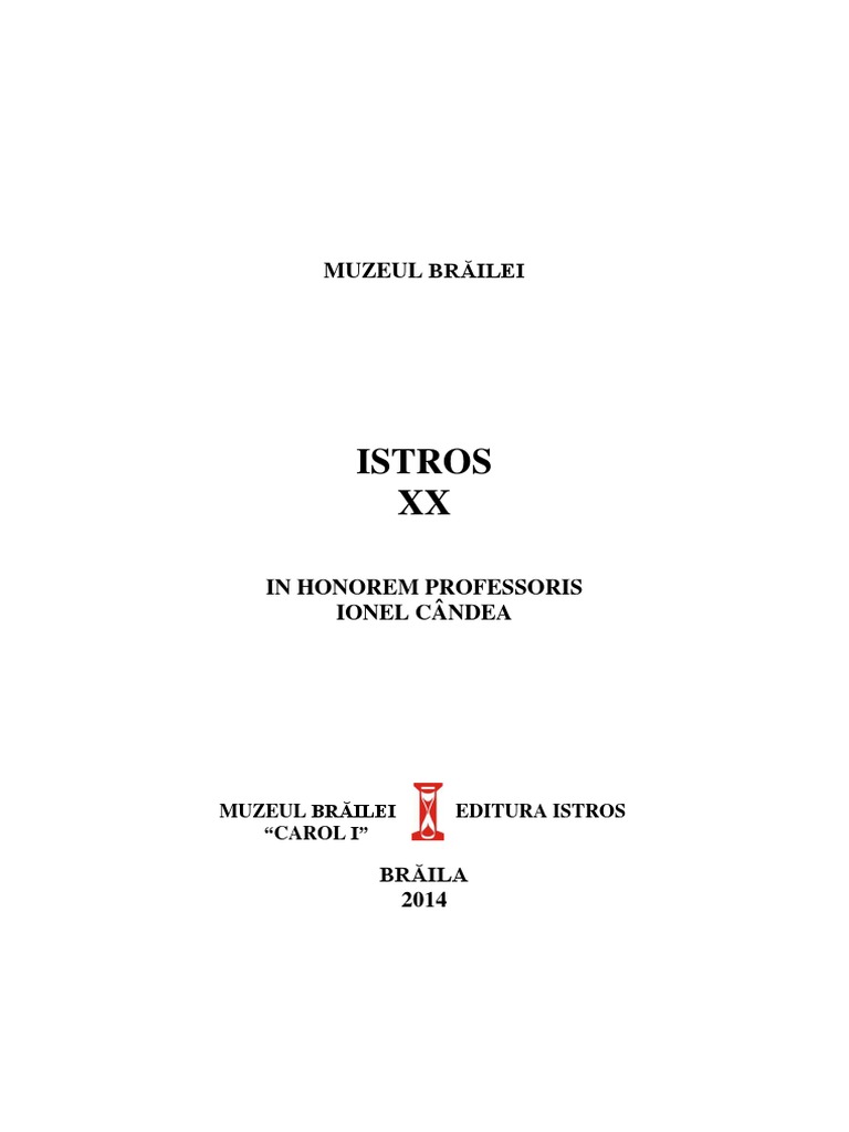Cuprins Istros XX 2014 | PDF | Social Science | History
