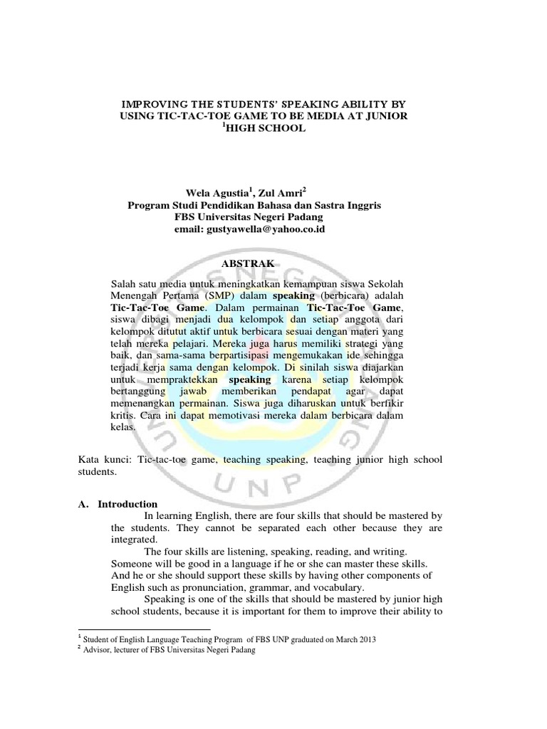 Tic Tac Toe Game | PDF | Verb | English As A Second Or Foreign Language