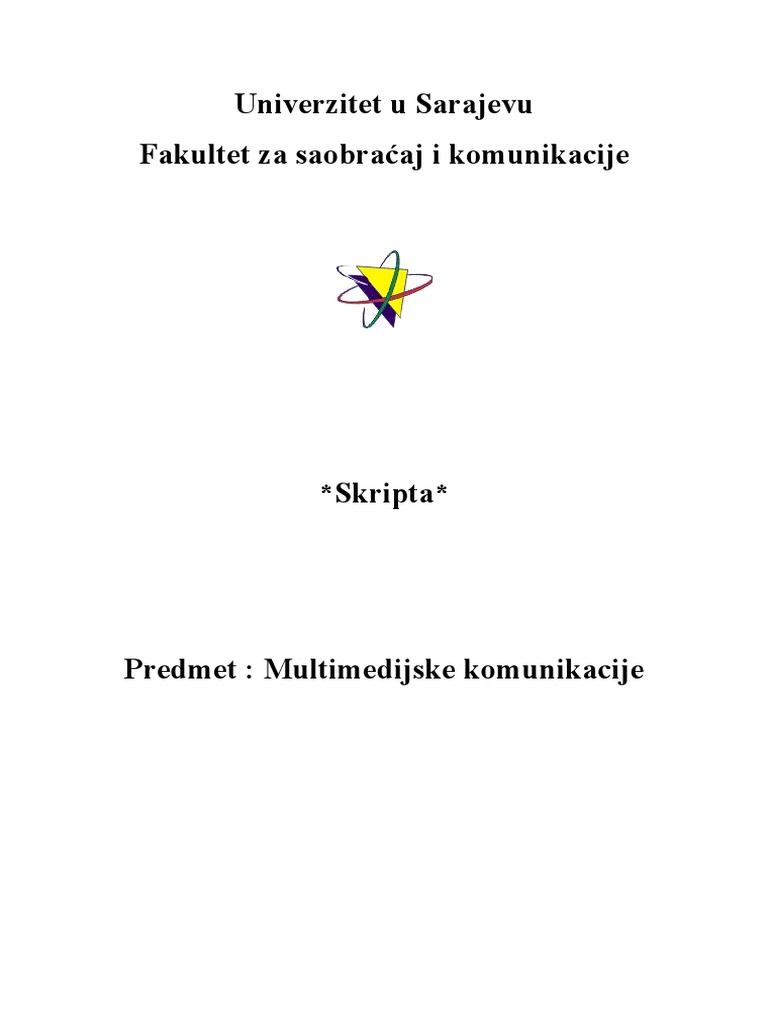Skripta Multimedijalne Komunikacije | PDF