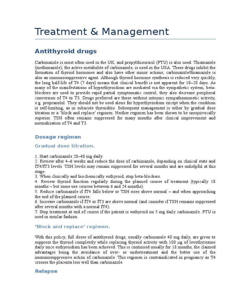 Comprehensive Treatment and Management Guidelines for Hyperthyroidism ...