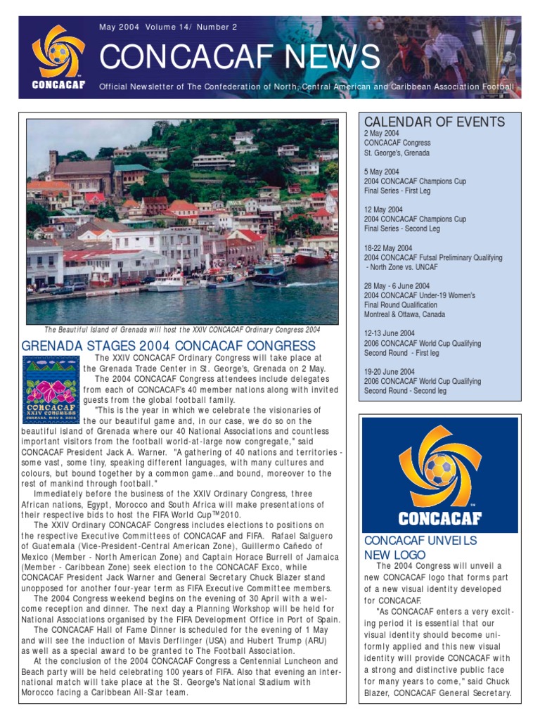 Concacaf News: Calendar of Events | PDF | Sports Organisations | Sports