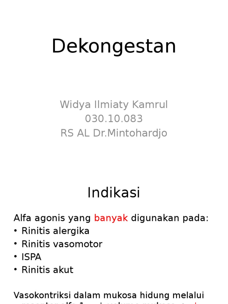 Obat Dekongestan | PDF