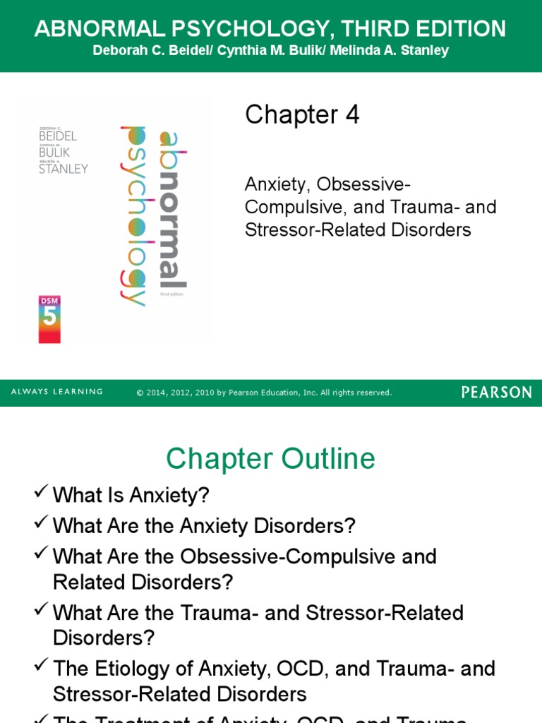 Chapter 4 Powerpoint: Anxiety | PDF | Anxiety Disorder | Obsessive–Compulsive Disorder