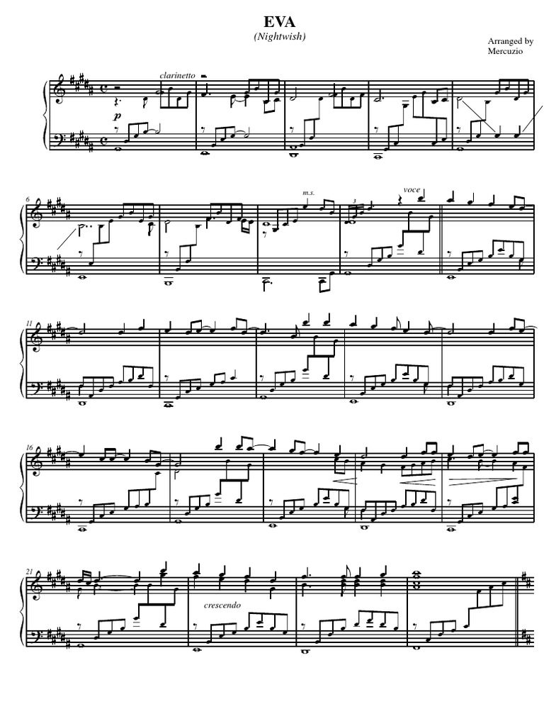 Eva (Nightwish) PDF | PDF