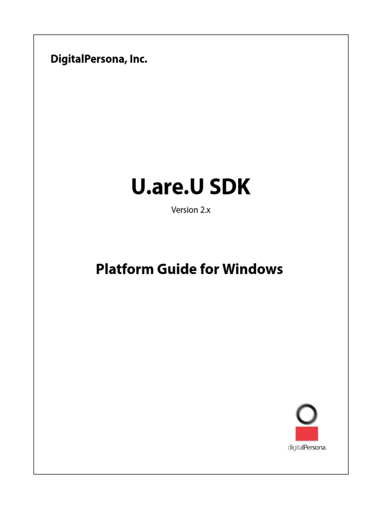 U.are.U SDK: Platform Guide For Windows | PDF | Microsoft Windows | 64 Bit Computing