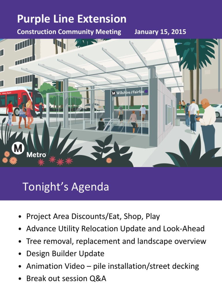 Purple Line Extension Presentation | PDF | Los Angeles | Transport