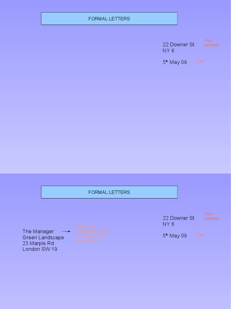 Formal Letters | PDF