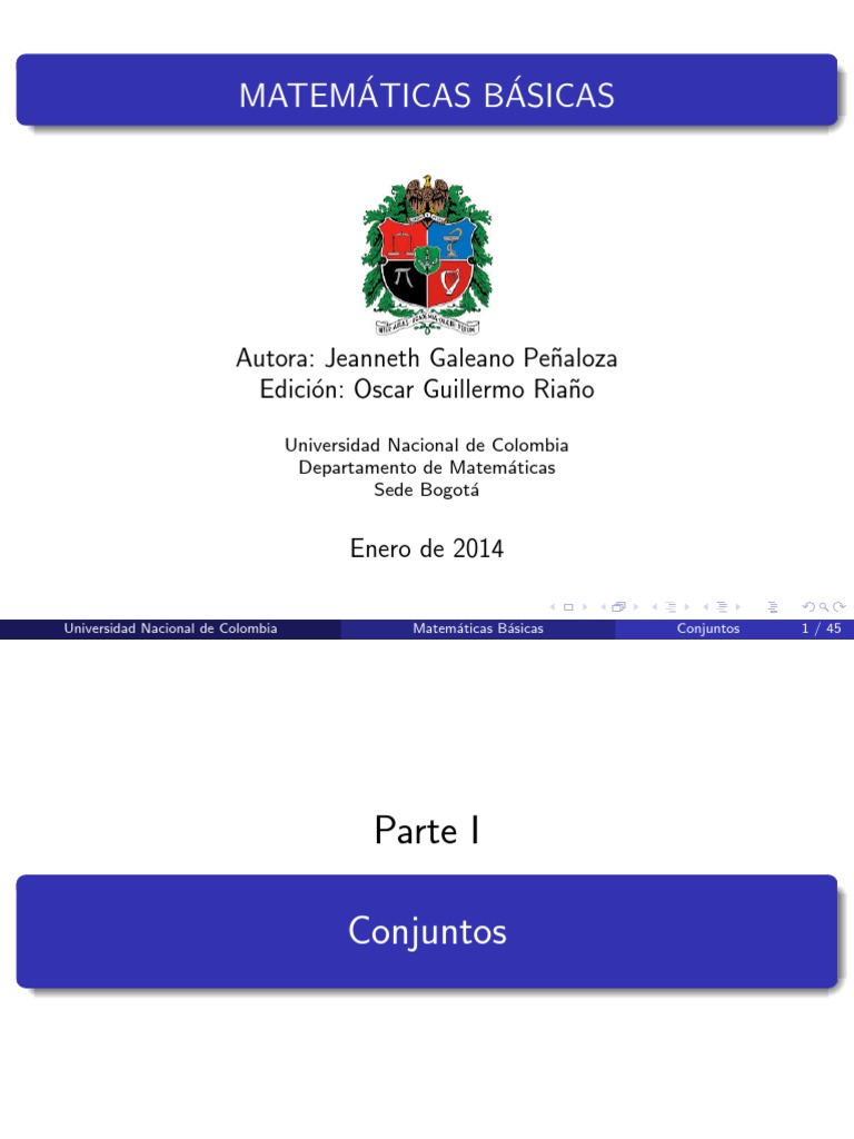 Tema 1 Conjuntos Mate Básicas PreCálculo | PDF