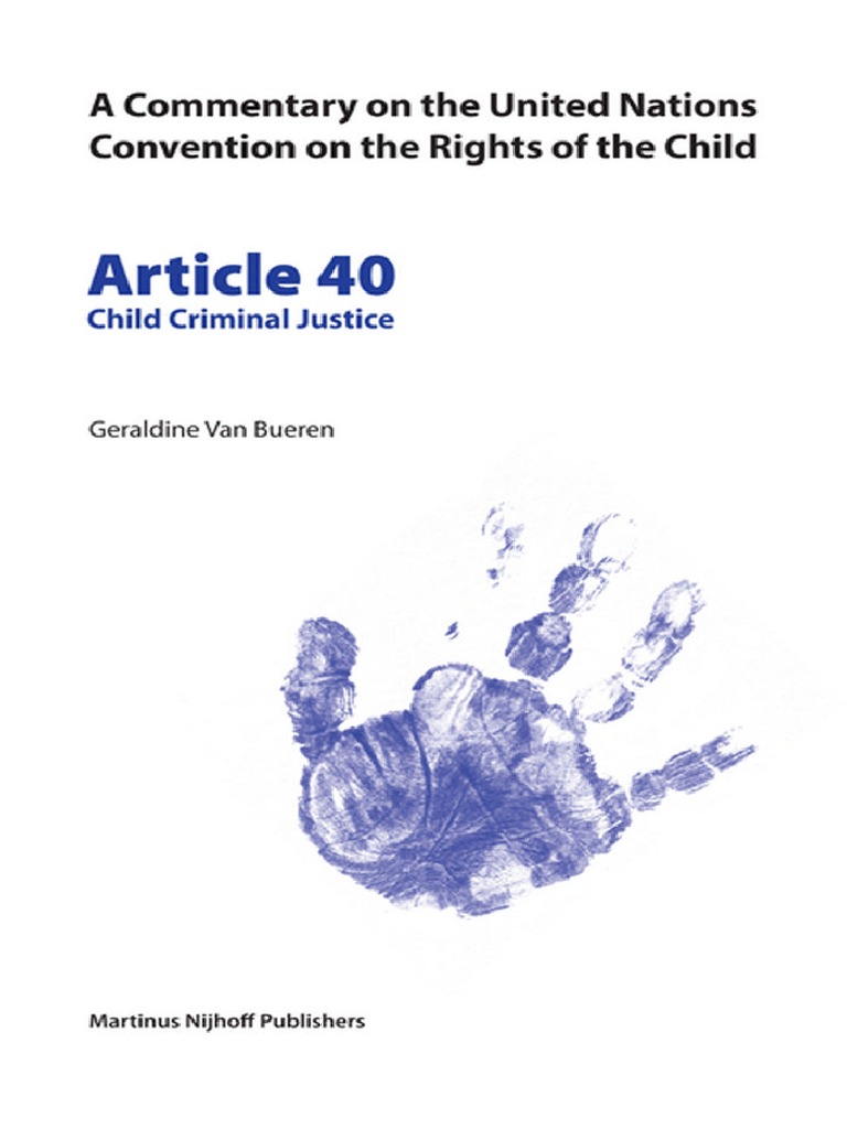 (Geraldine Van Bueren) Article 40 Child Criminal | PDF | Convention On ...