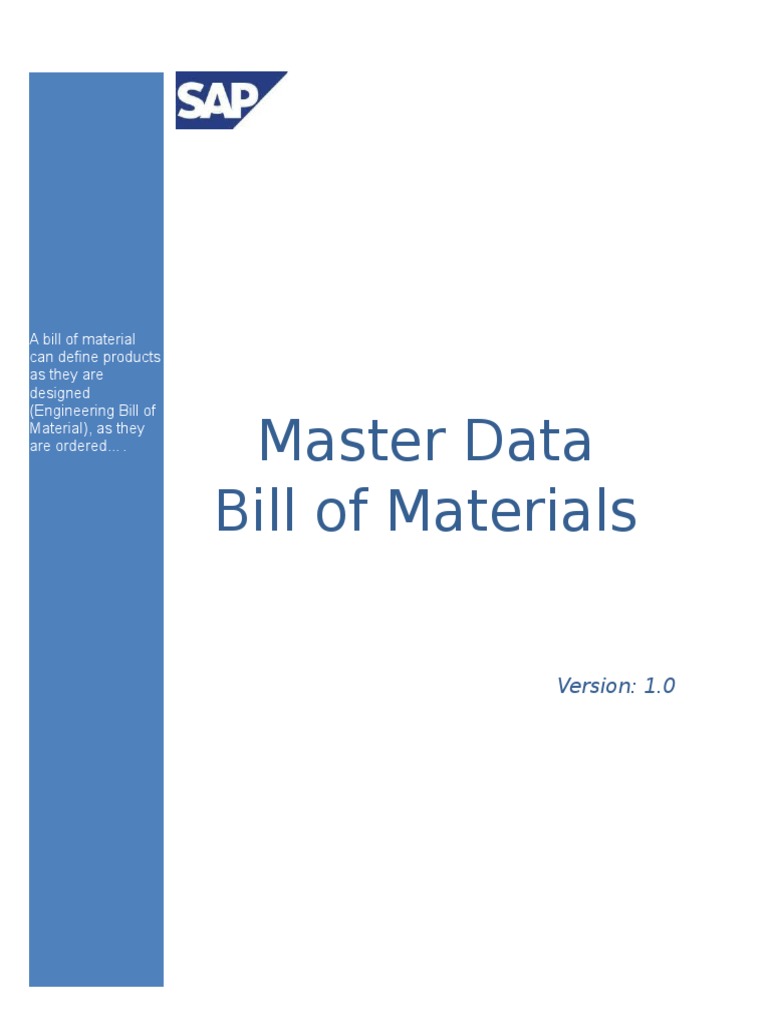 Bill of Materials in Sap PP Beginners Guide | PDF | Icon (Computing ...
