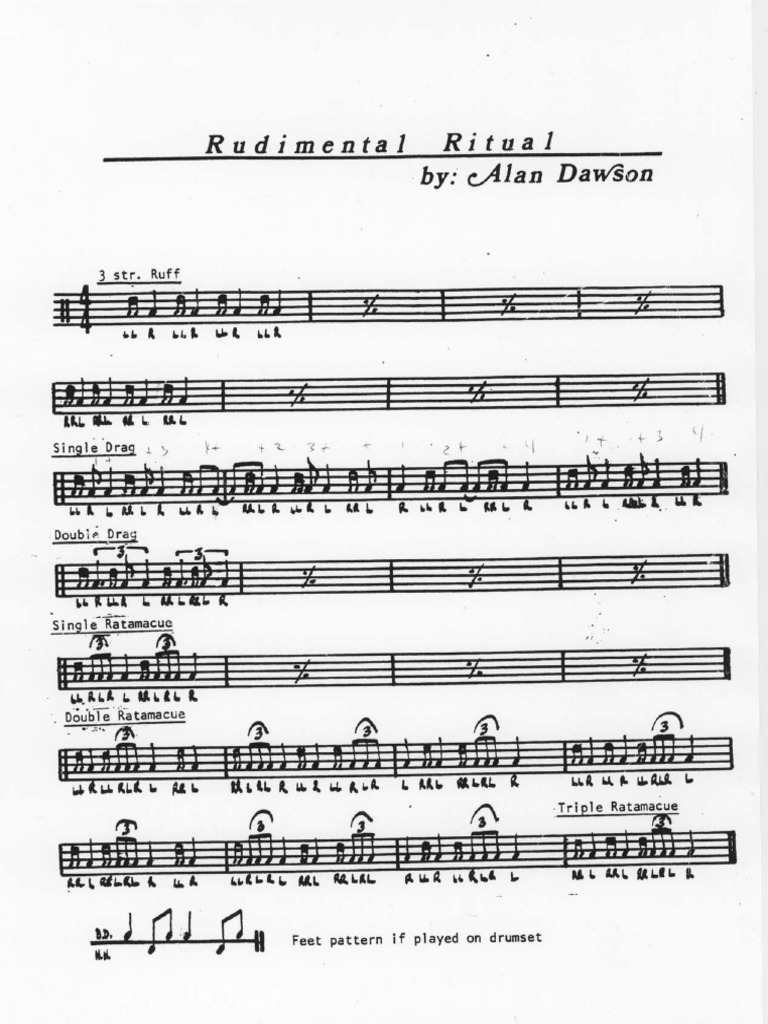 Alan Dawson's Rudiment Ritual | PDF