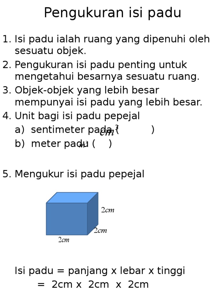 Pengukuran Isi Padu | PDF
