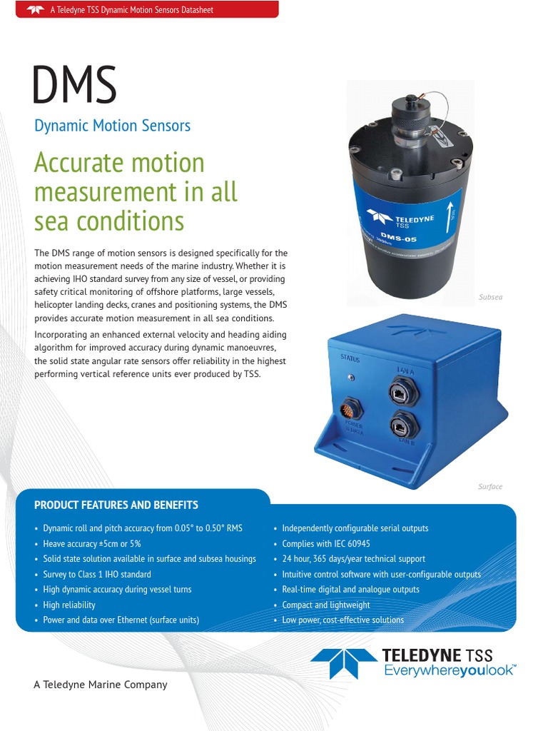 Brochure Teledyne _ Dms Motion Sensors | Subsea (Technology ...