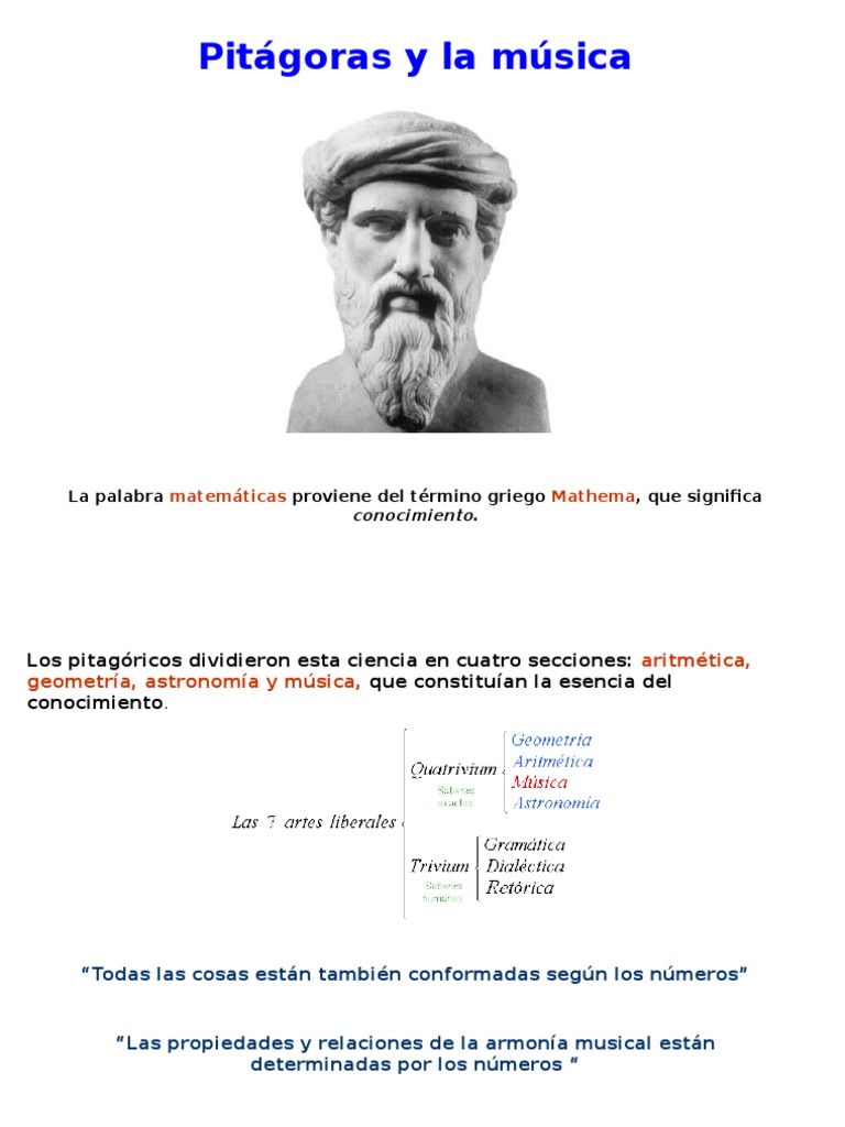 Pitágoras y la Escala Musical | PDF | Escala (música) | Teoría musical