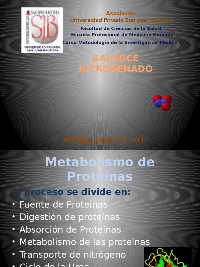 Balance Nitrogenado | Proteínas | Gota