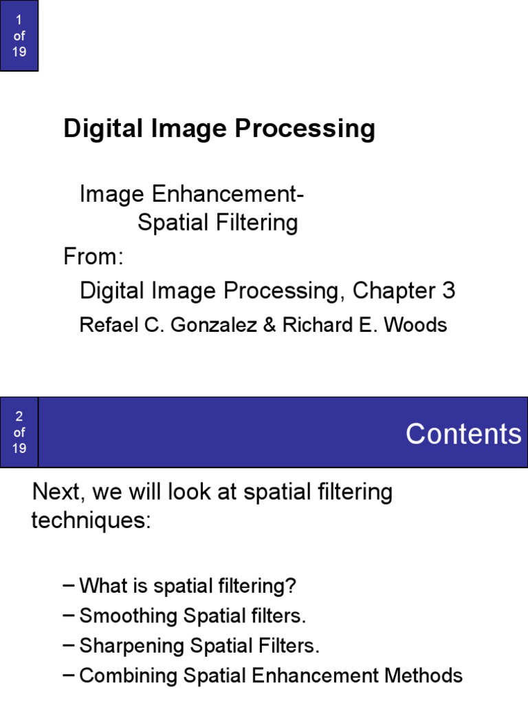 Image Enhancement-Spatial Filtering From: Digital Image Processing ...