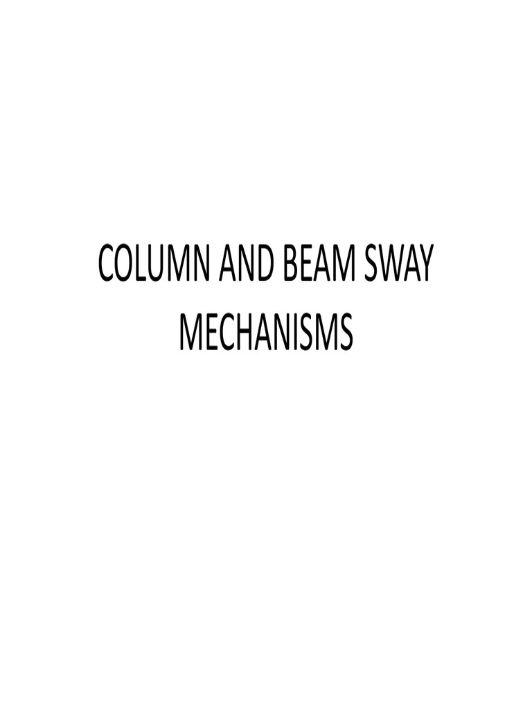 Column and Beam Sway Mechanisms Explained | PDF