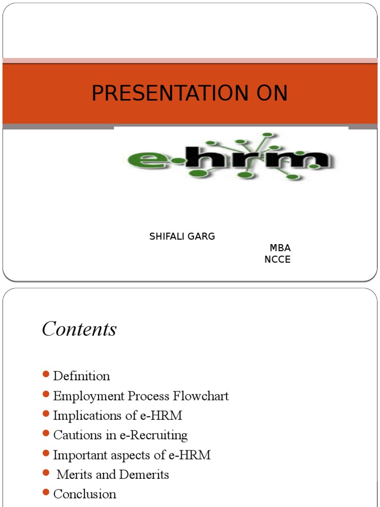 eHRM.pptx | Recruitment | Human Resource Management