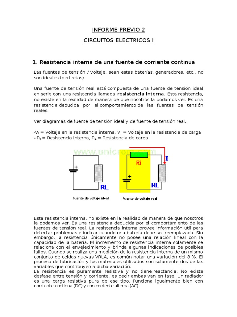 INFORME PREVIO 2 Circuitos Electricos | PDF