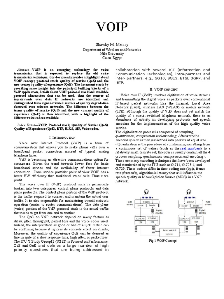 VoIP Technology Overview & Protocols | PDF | Session Initiation ...