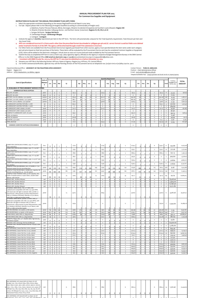APP2015-Common Use | Download Free PDF | Printer (Computing) | Office Work