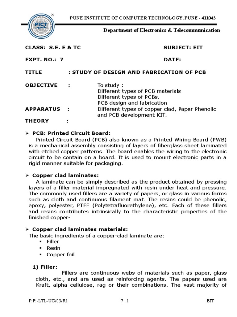 Eit Exp 7 PCB Design | PDF | Printed Circuit Board | Epoxy