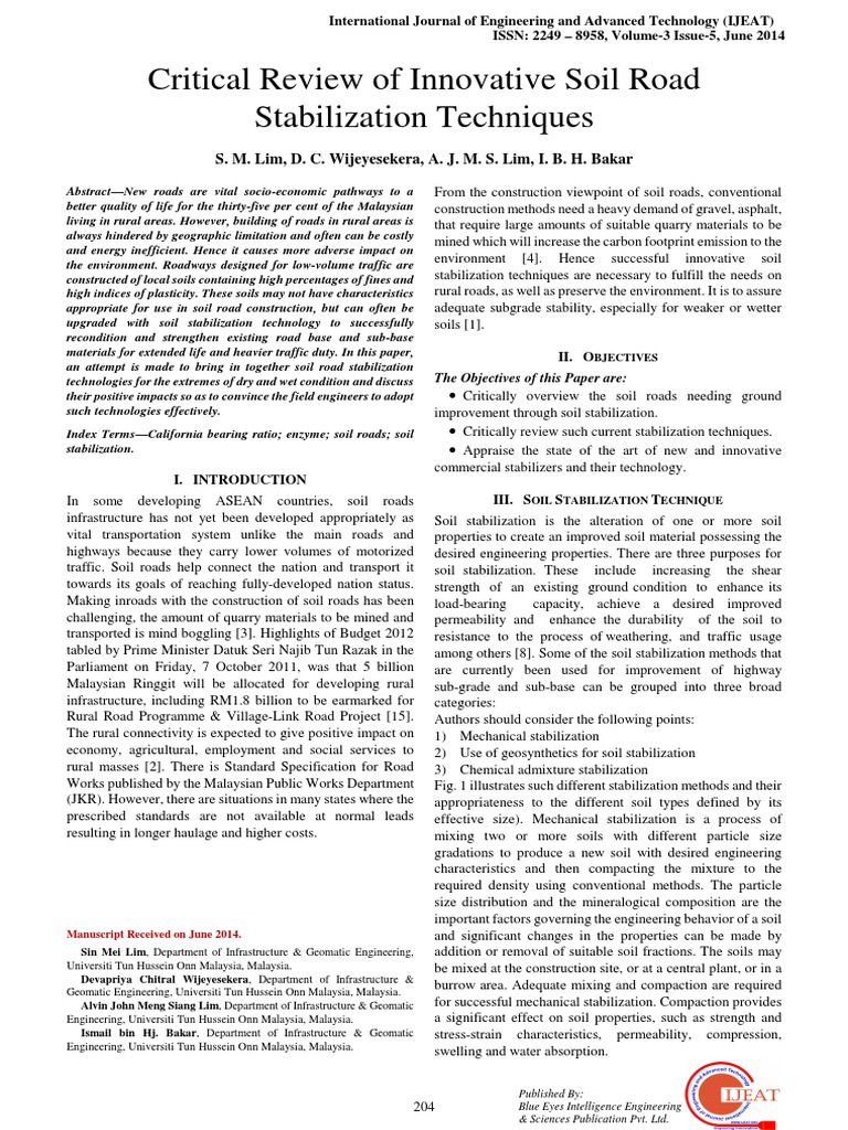 Soil Stabilization (Jagadeesh) | PDF