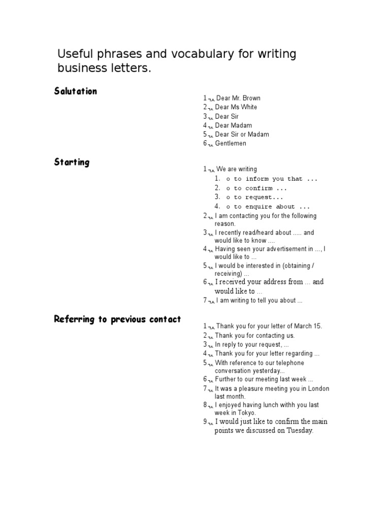 Business-English-Vocabulary Letters | PDF