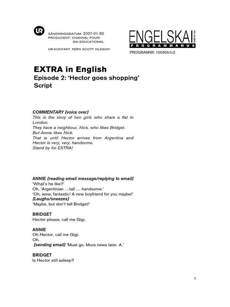 Extra English Episode 2 | PDF | Clothing