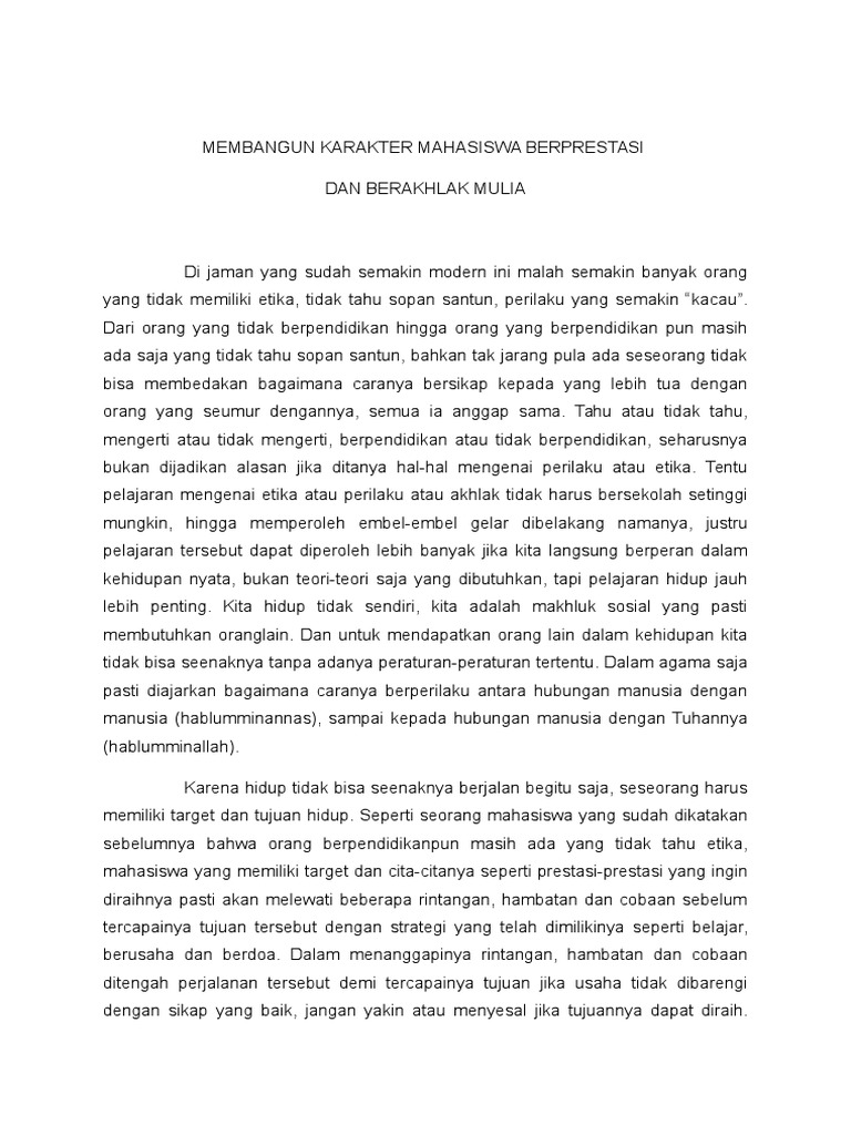 Contoh Essay | PDF