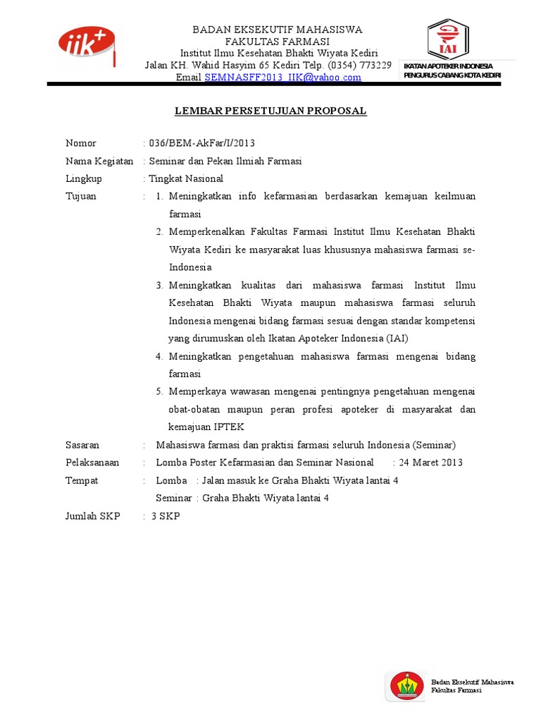 Lembar Persetujuan Proposal | PDF