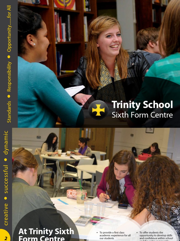 Trinity School Sixth Form Prospectus 2015 | PDF | Students | Tutor